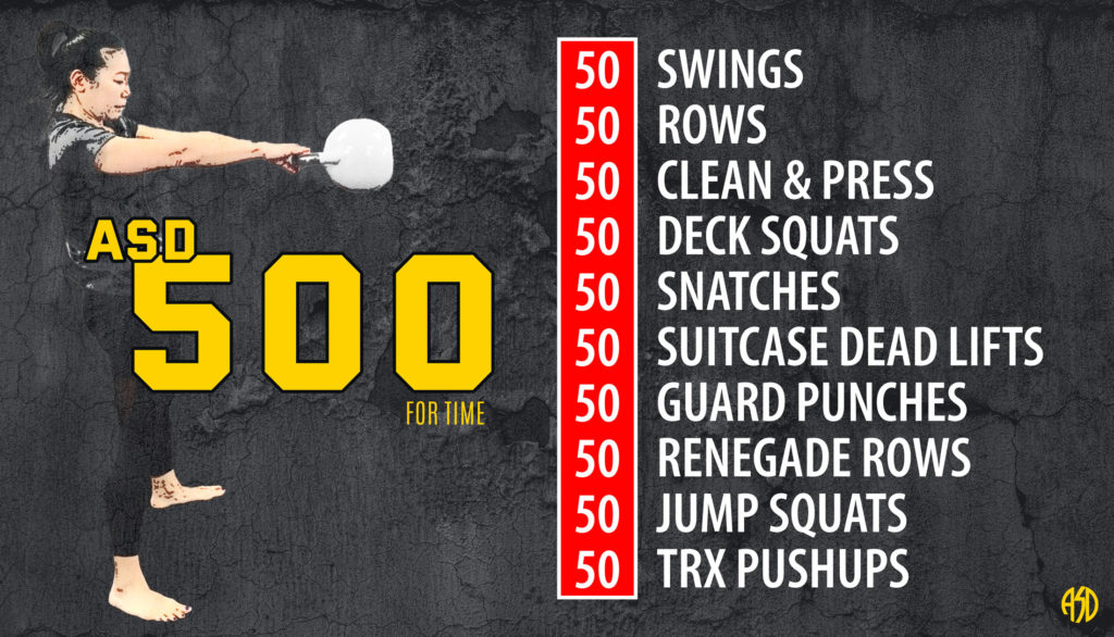 WOD: ASD 500 - Academy of Self Defense